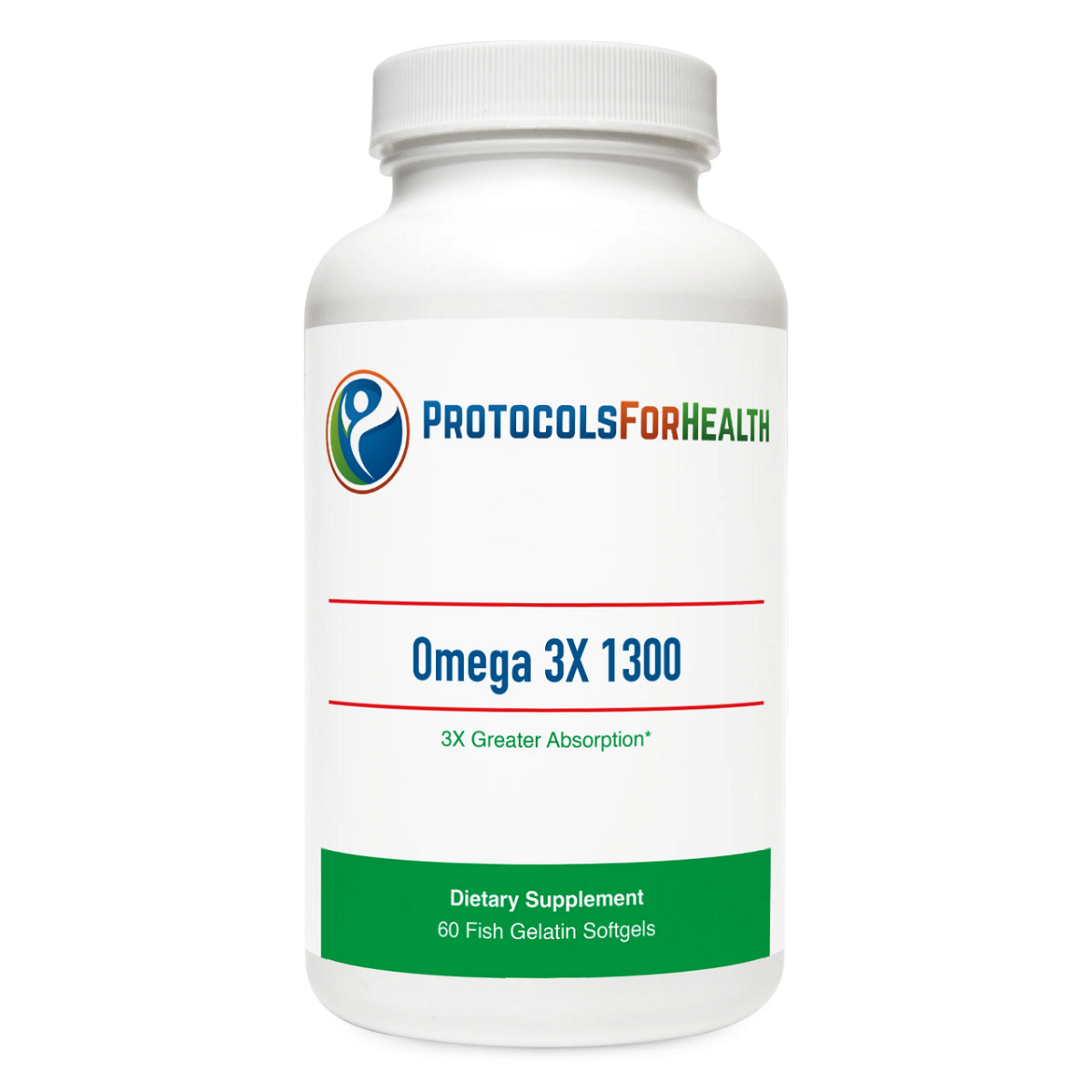 Protocols for Health, Omega 3X 1300 - 60 Softgels | Supports Healthy ...